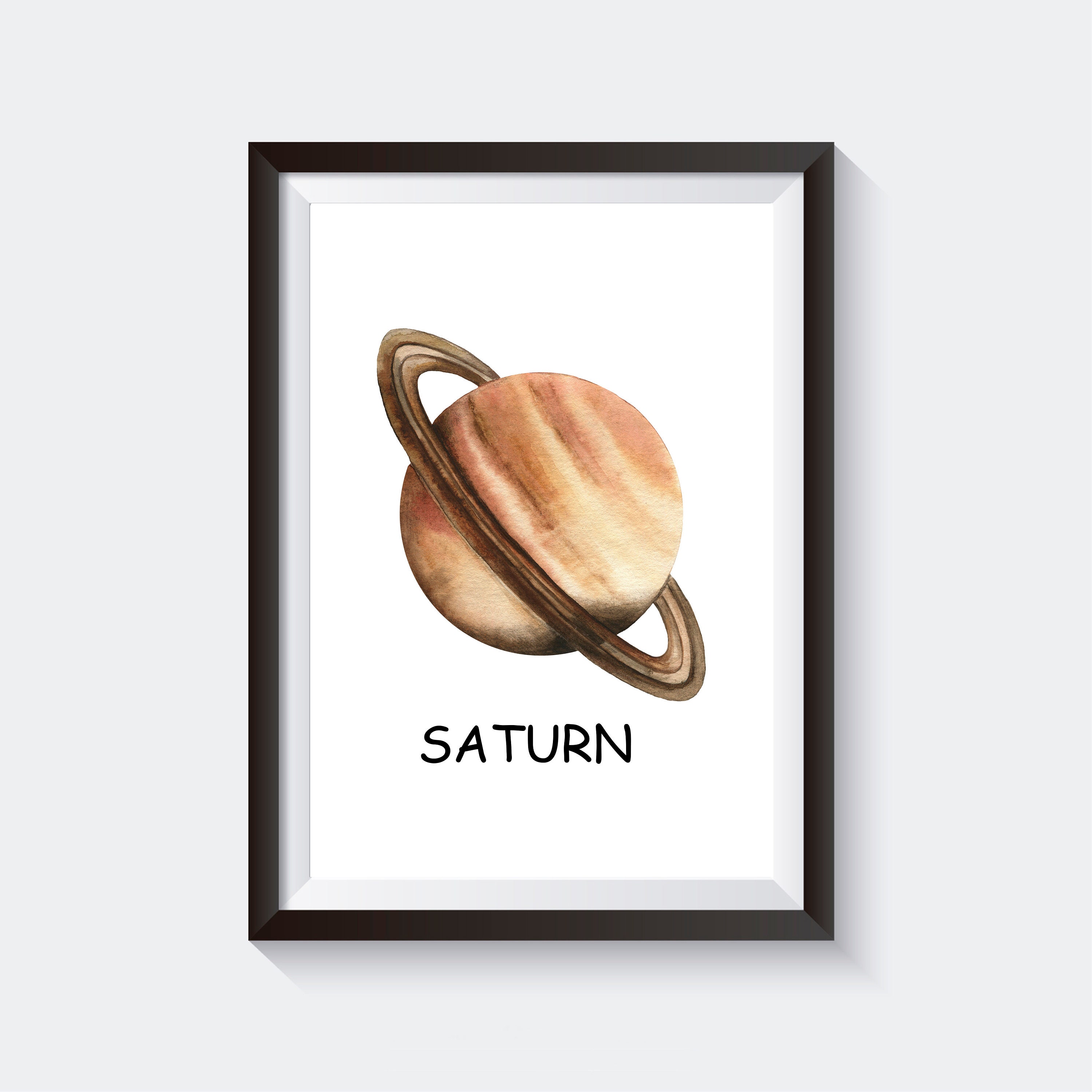 Saturn Planet Print Planet Poster for Kids Solar System | Etsy