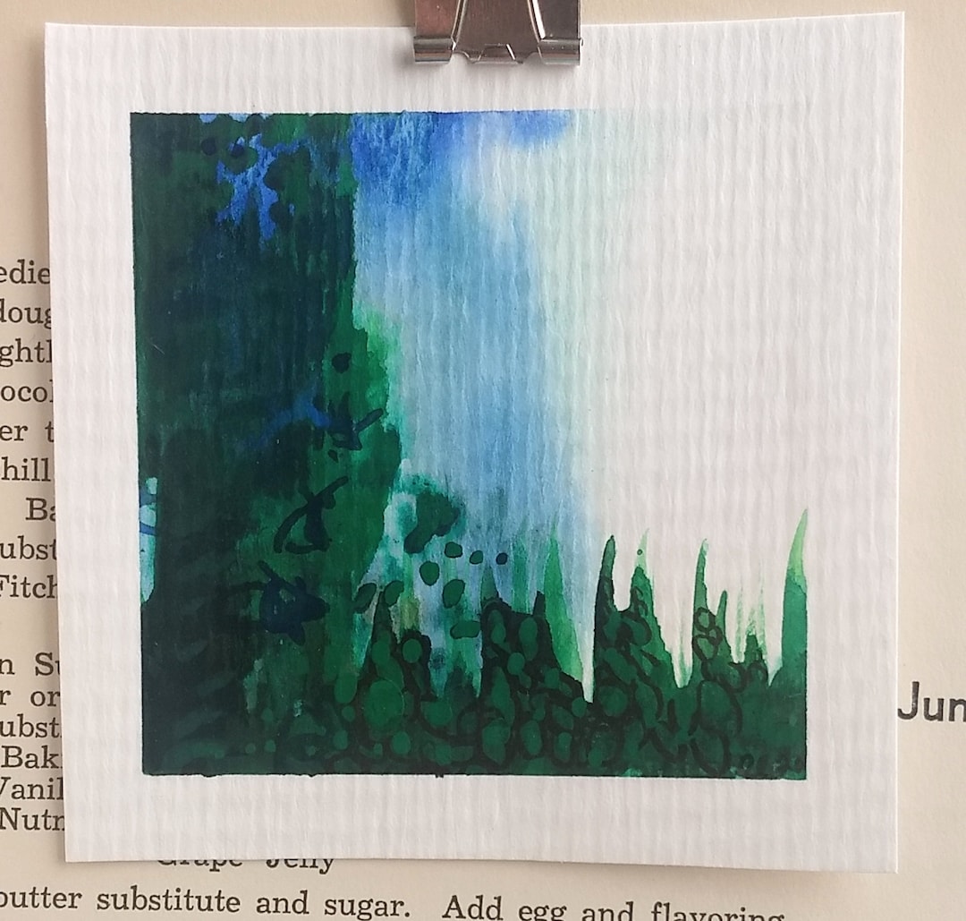 Original Small Abstract Watercolor Painting (marsh Series) - Etsy