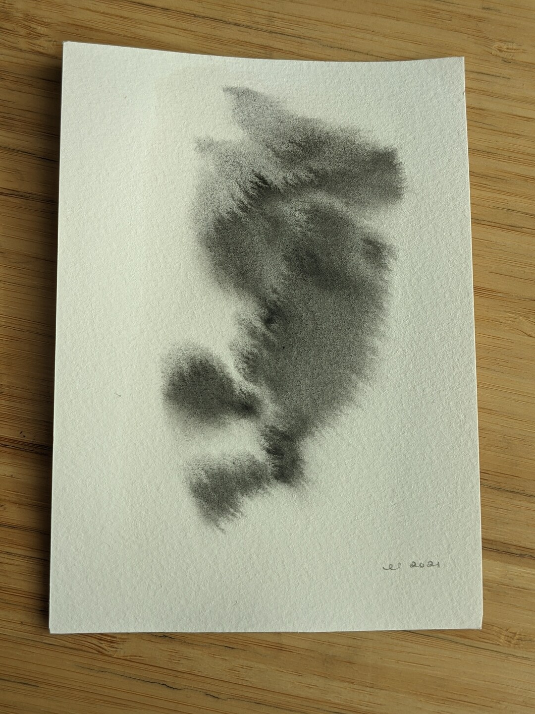 Original Small Abstract Watercolor Painting (haunted) - Etsy