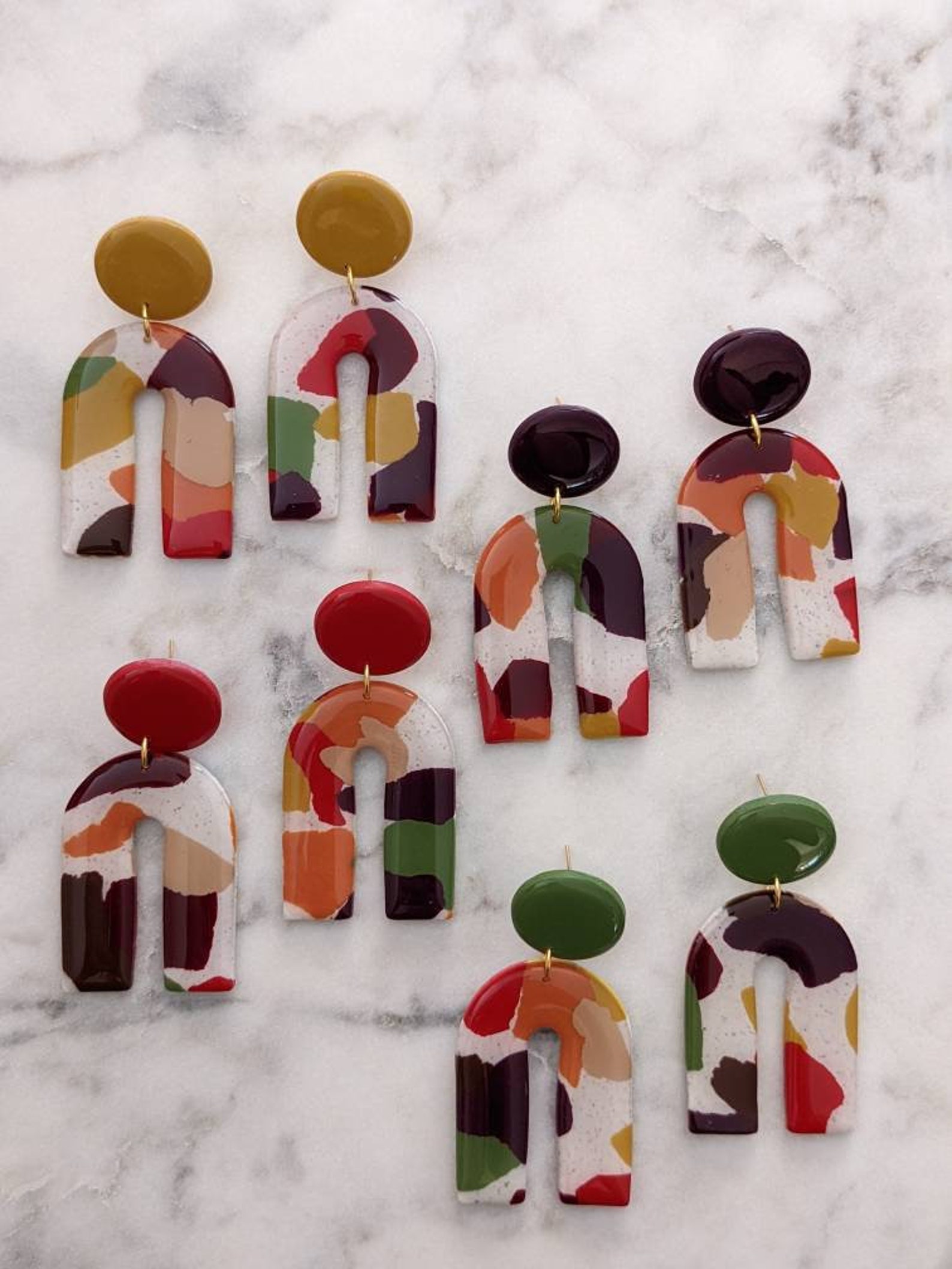 Cornucopia - Handmade Polymer Clay Earrings - Etsy