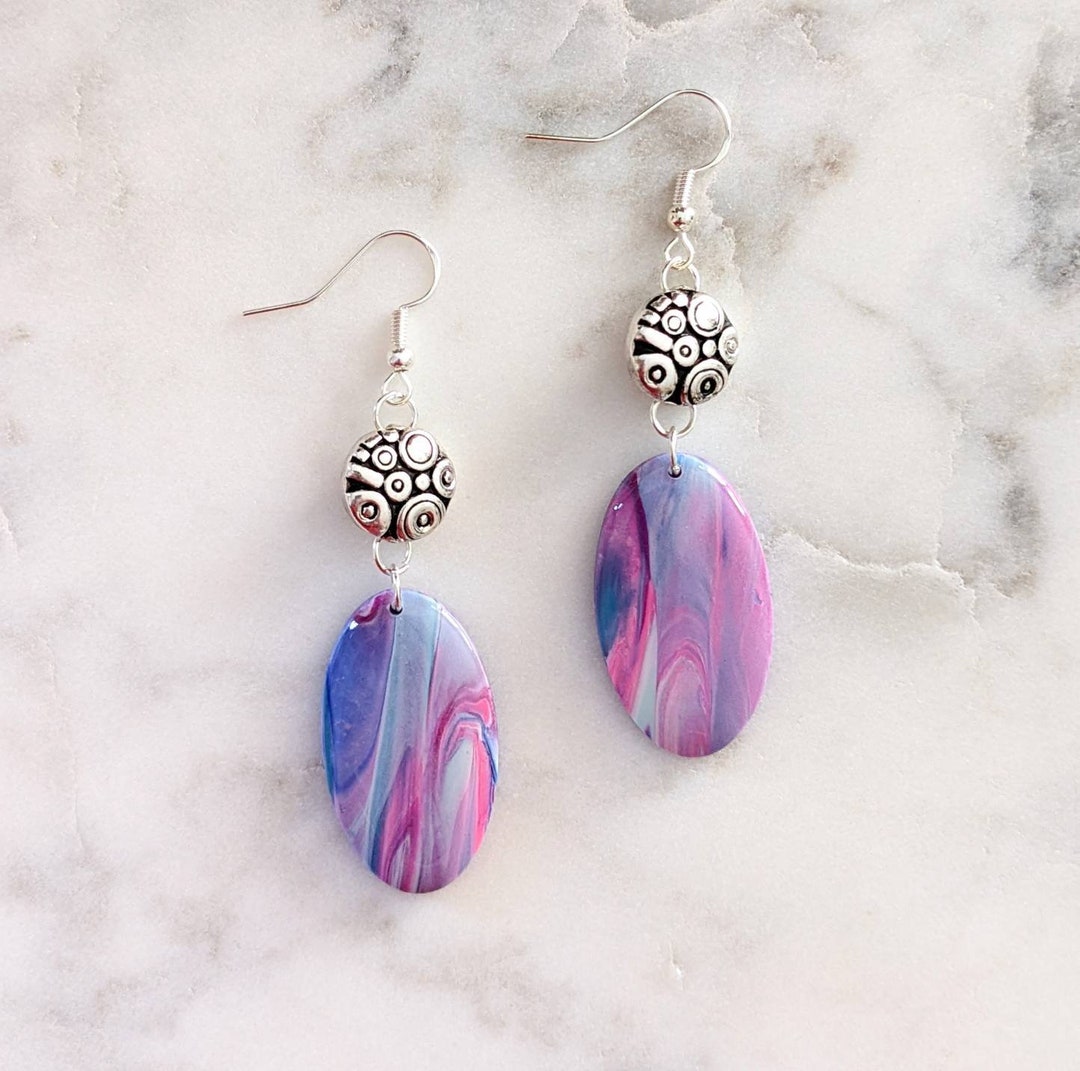 Lisa Frank Inspired Handmade Polymer Clay Earrings - Etsy