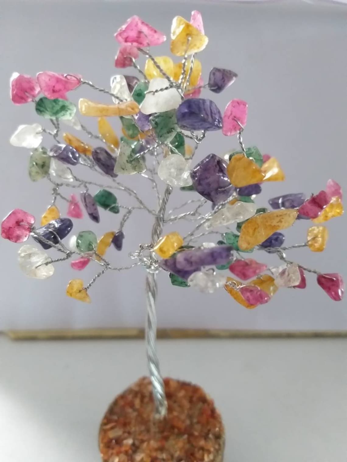 Natural multi agate beads tree seven chakra chips tree | Etsy
