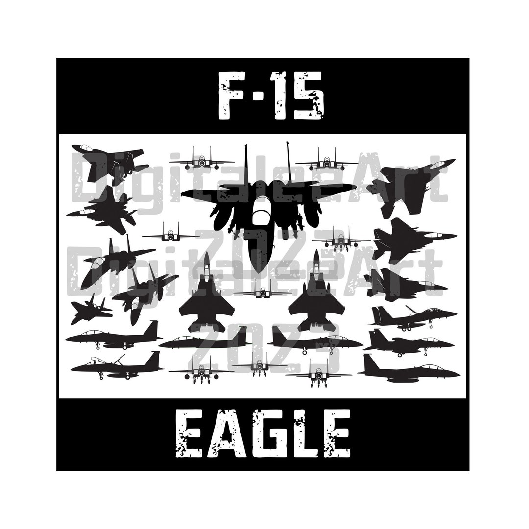 F-15 Eagle Clipart - Instant Download - Etsy