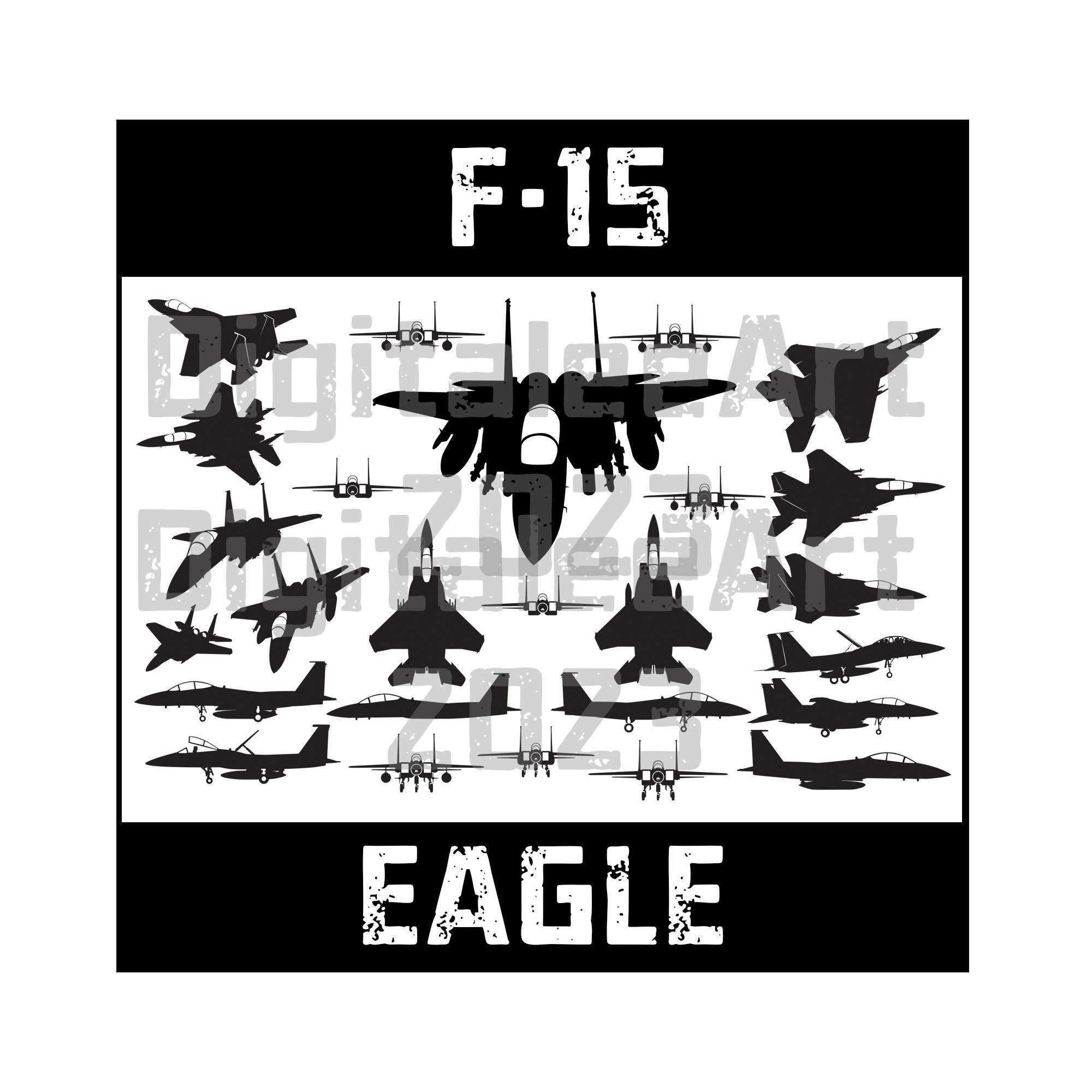 F-15 Eagle Clipart Instant Download - Etsy.de