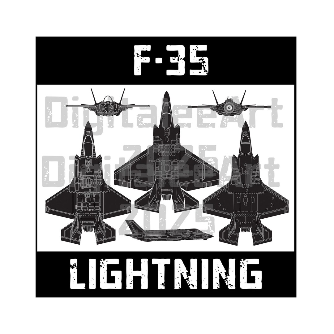 F-35 Lightning II Blueprints. Variants A, B and C - Digital Download ...