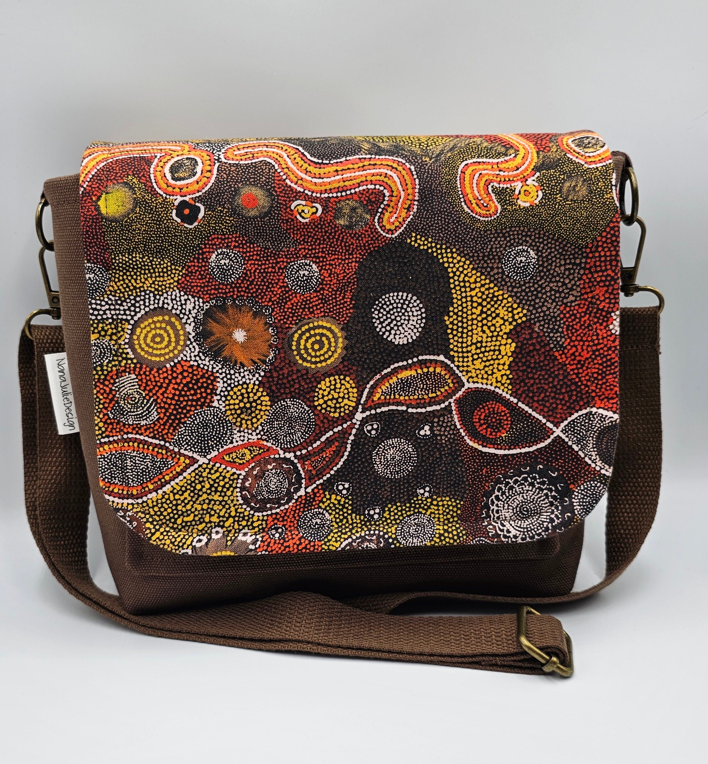 Cross Body Australian Aboriginal Design Fabric. - Etsy
