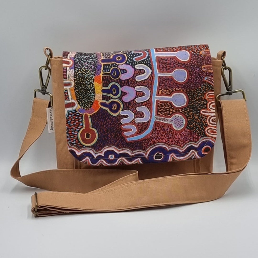 Cross Body Australian Aboriginal Design Fabric. - Etsy