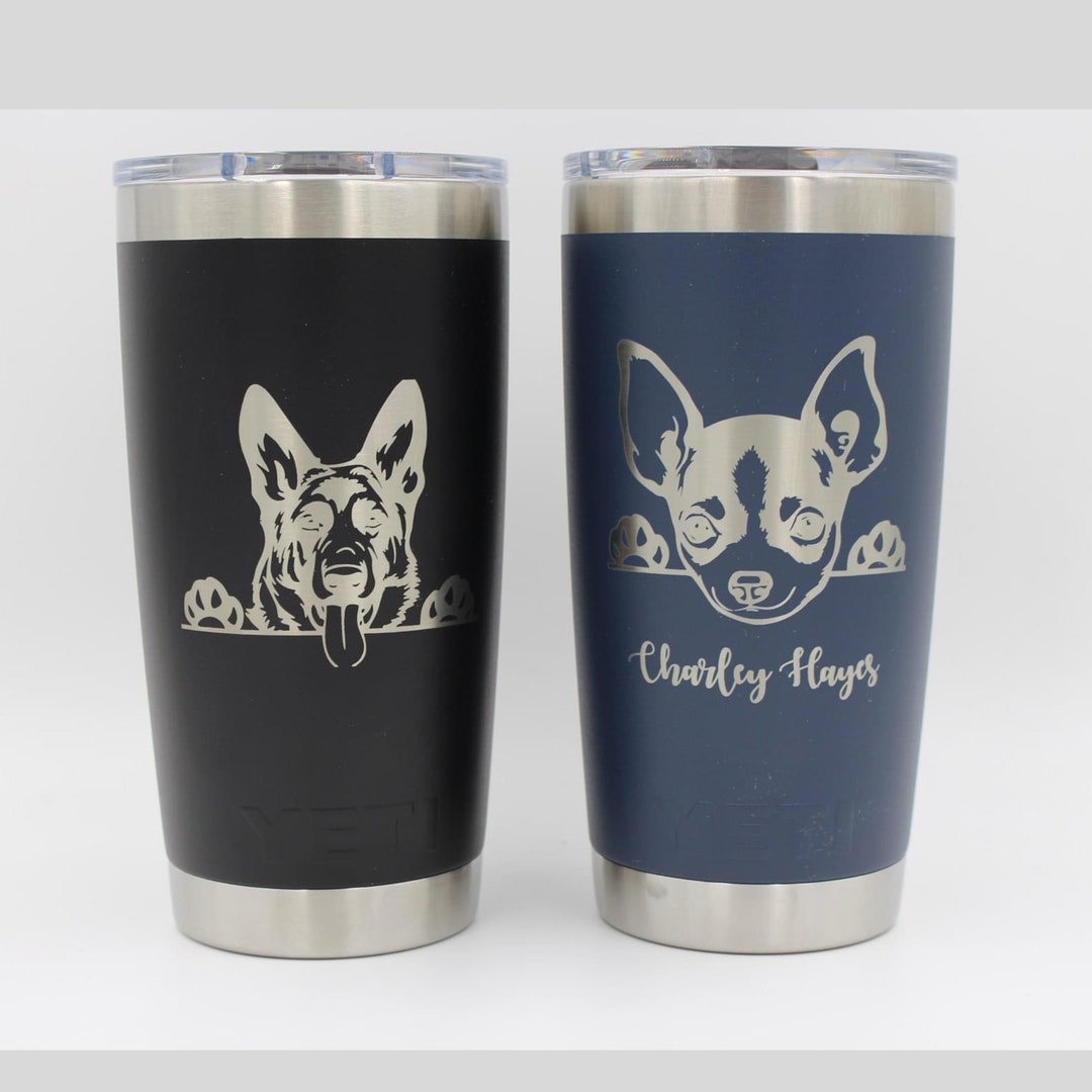 Pet/animal Personalized 20oz YETI, Custom Stainless Steel YETI, Dog ...