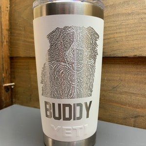 Pet/animal Personalized 20oz YETI, Custom Stainless Steel YETI, Dog ...