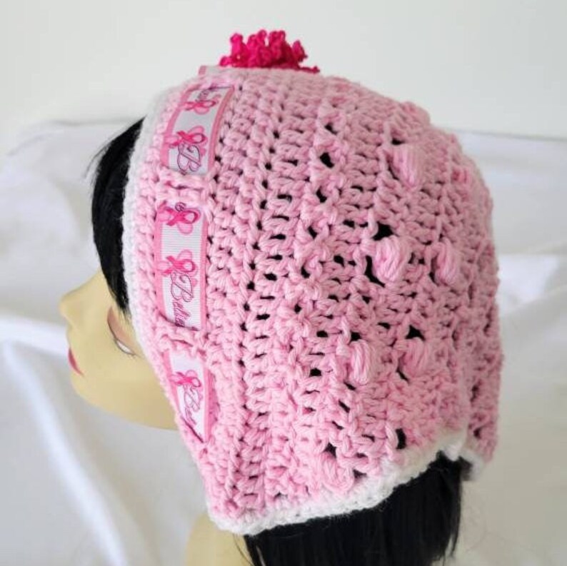 Pink Breast Cancer Ribbon Bandana Chemo Hair Scarf Handmade - Etsy