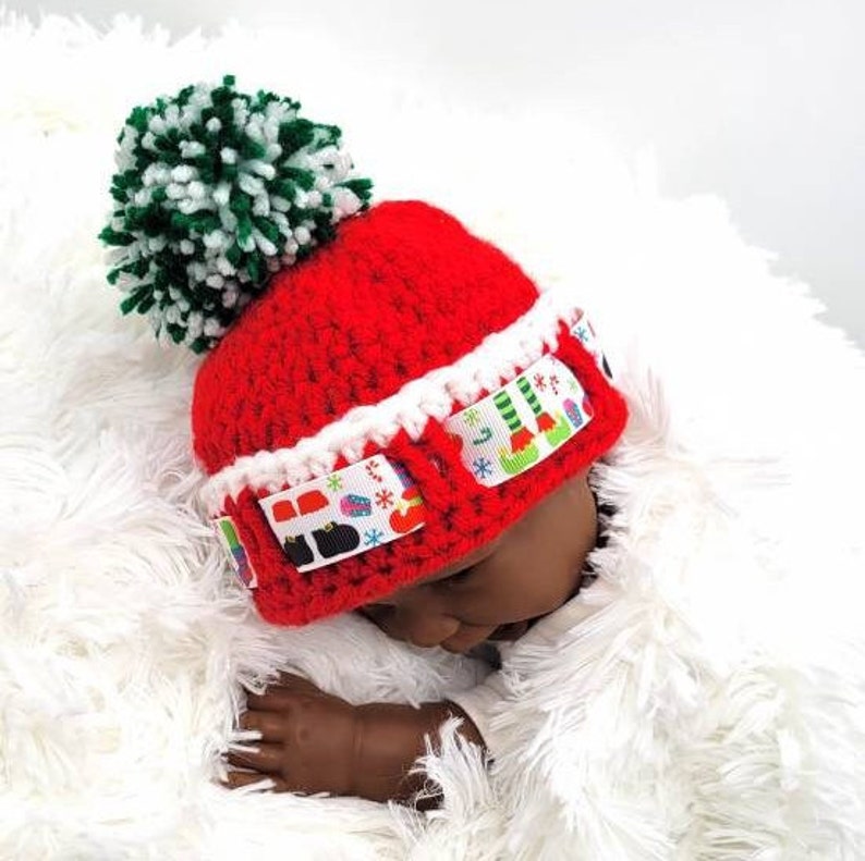 Red Baby Christmas Hat and Booties Baby Shower Gift Set - Etsy