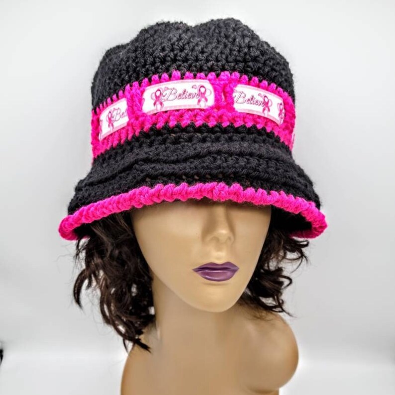 Breast Cancer Bucket Hat Women Pink Breast Cancer Ribbon - Etsy
