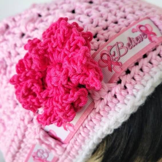 Pink Breast Cancer Ribbon Bandana Chemo Hair Scarf Handmade - Etsy