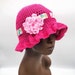 Hot Pink Floppy Beach Hat Crochet Bucket Hat Summer Sun Hat - Etsy