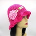 Hot Pink Floppy Beach Hat Crochet Bucket Hat Summer Sun Hat - Etsy