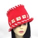 Red Christmas Fedora Crochet Hat Women Handmade Christmas - Etsy