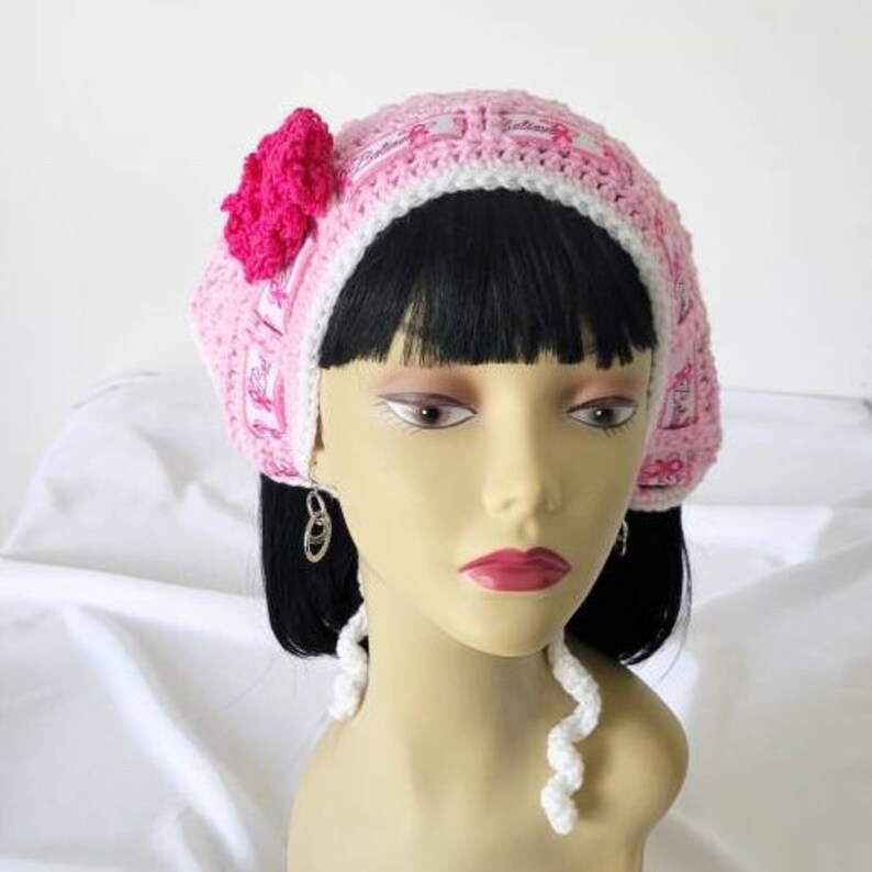 Pink Breast Cancer Ribbon Bandana Chemo Hair Scarf Handmade - Etsy