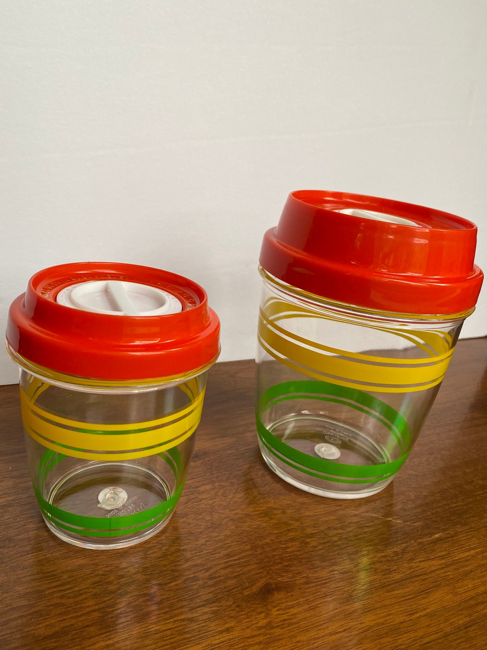 Retro Set of Two Storage Containers Date Dial Lids | Etsy