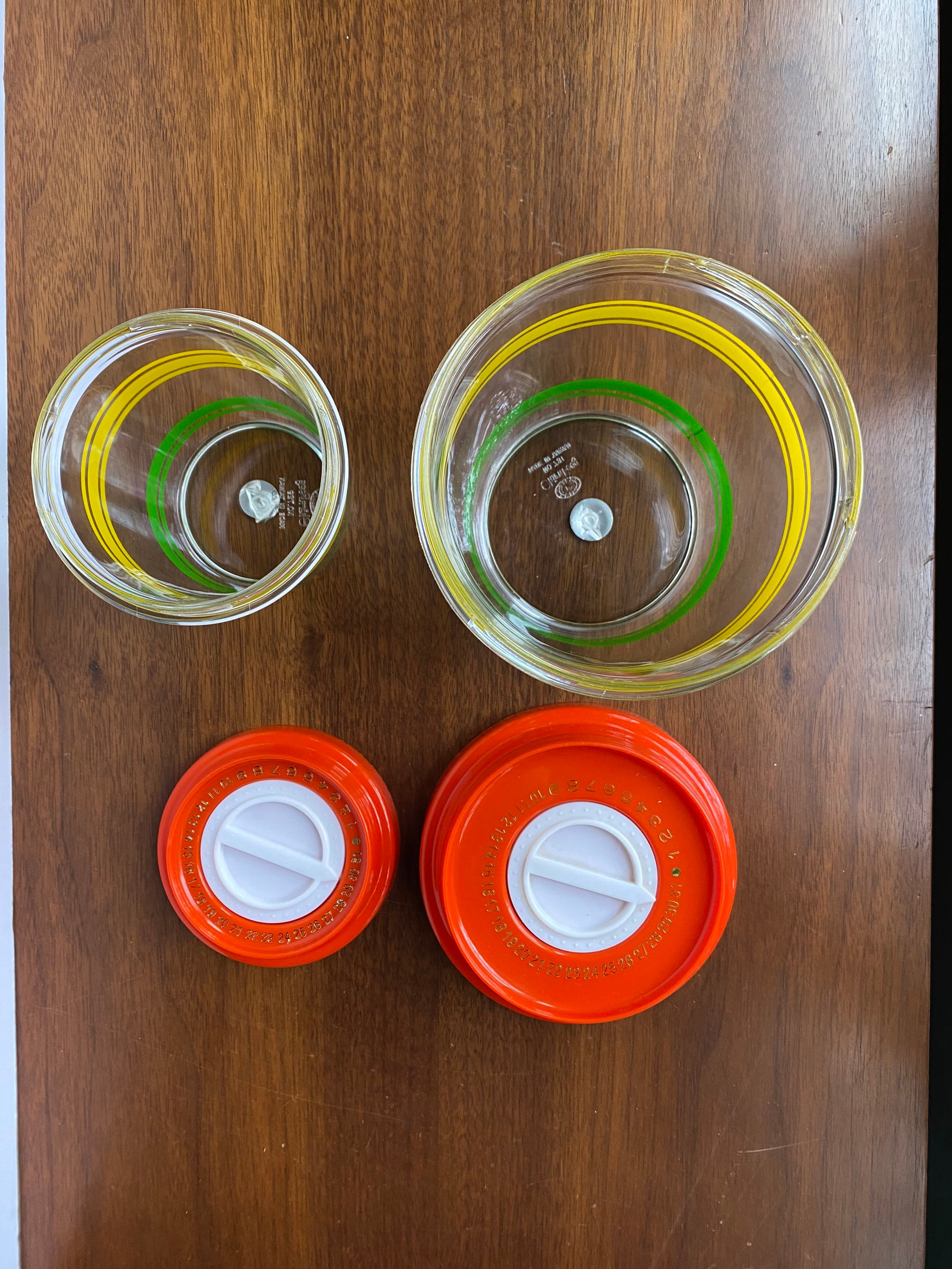 Retro Set of Two Storage Containers Date Dial Lids | Etsy