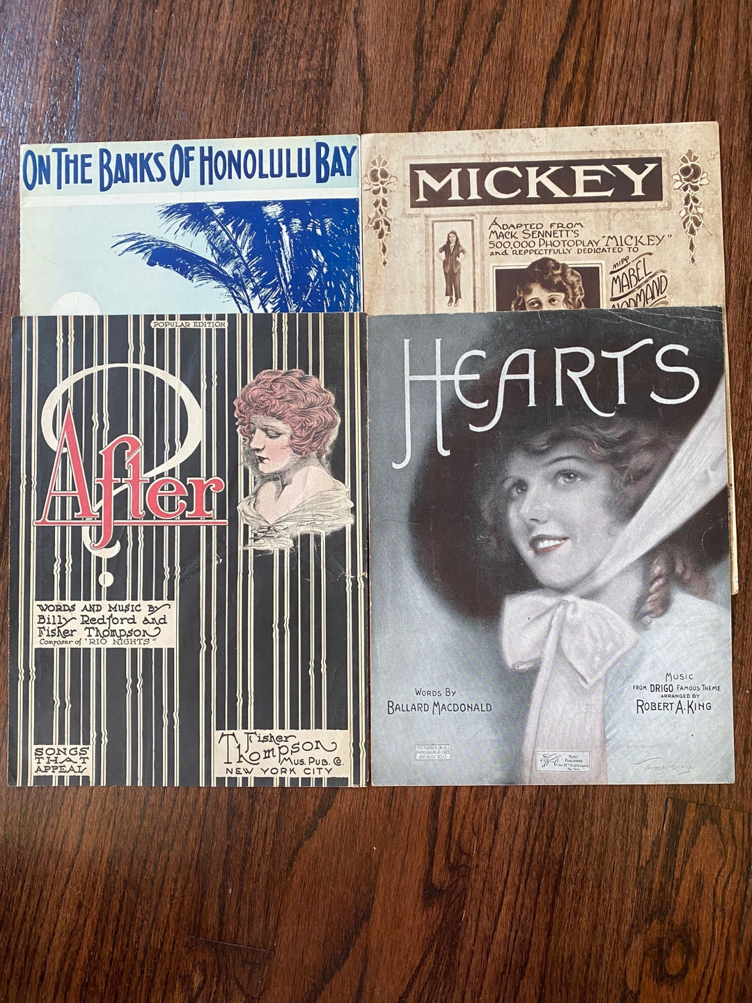 Vintage Sheet Music - Assorted Set of 4 - Etsy