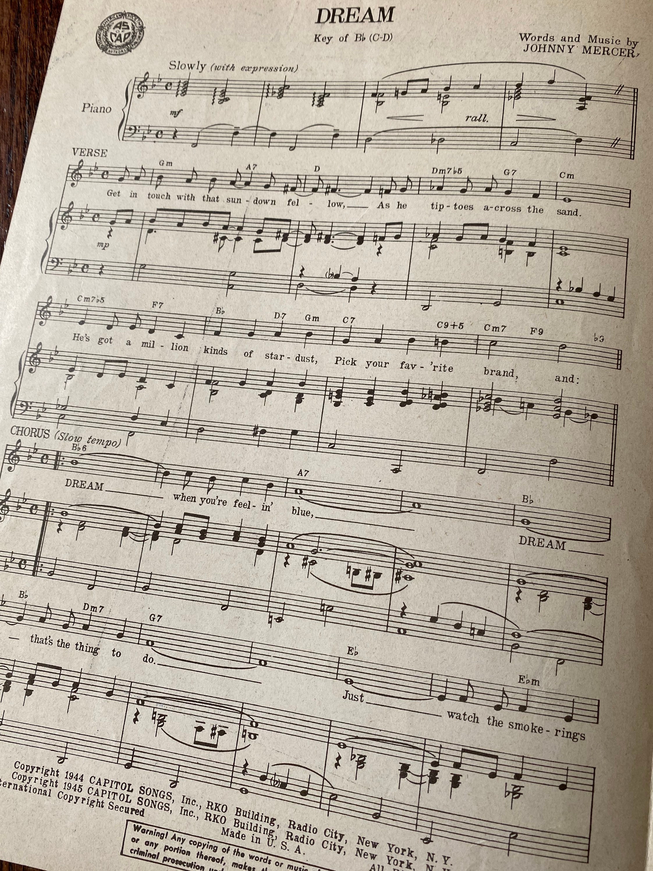 Vintage Sheet Music Assorted Set of 4 | Etsy