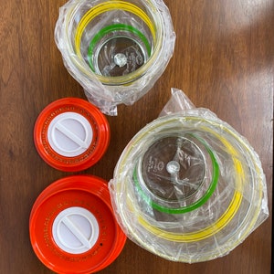 Retro Set of Two Storage Containers - Date Dial Lids - Etsy