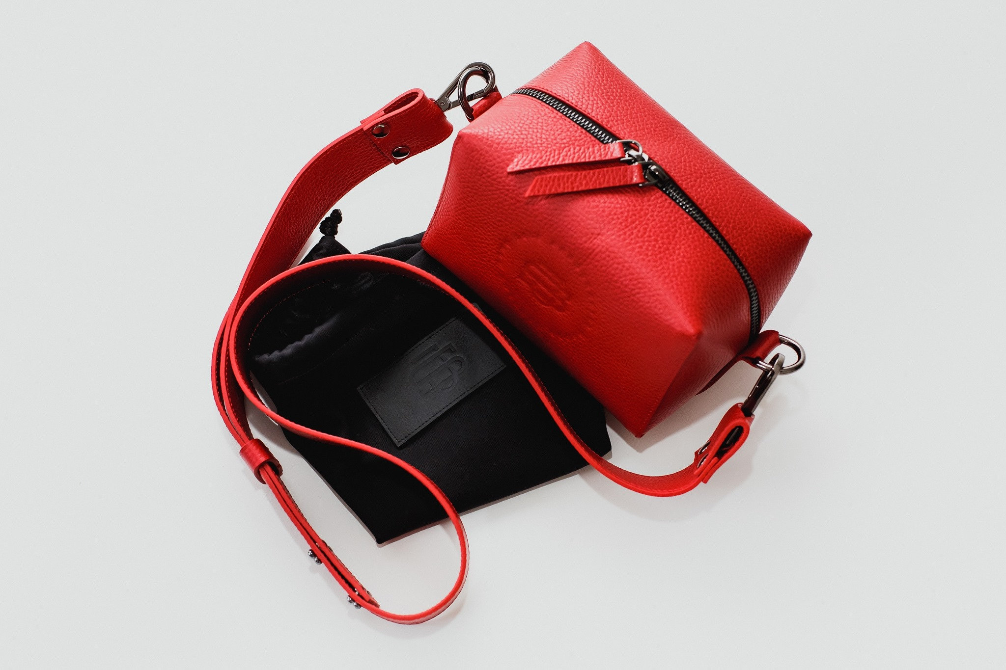 Rectangle Crossbody Bag Purse Wide Strap Genuine Leather Cube Shoulder ...