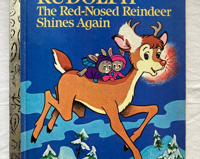 A Little Golden Book Rudolph the Red-nosed Reindeer Shines Again - Etsy