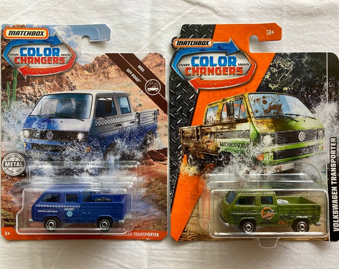 Matchbox Color Changers 1990 Volkswagen Transporter (lot of 2) - New in ...