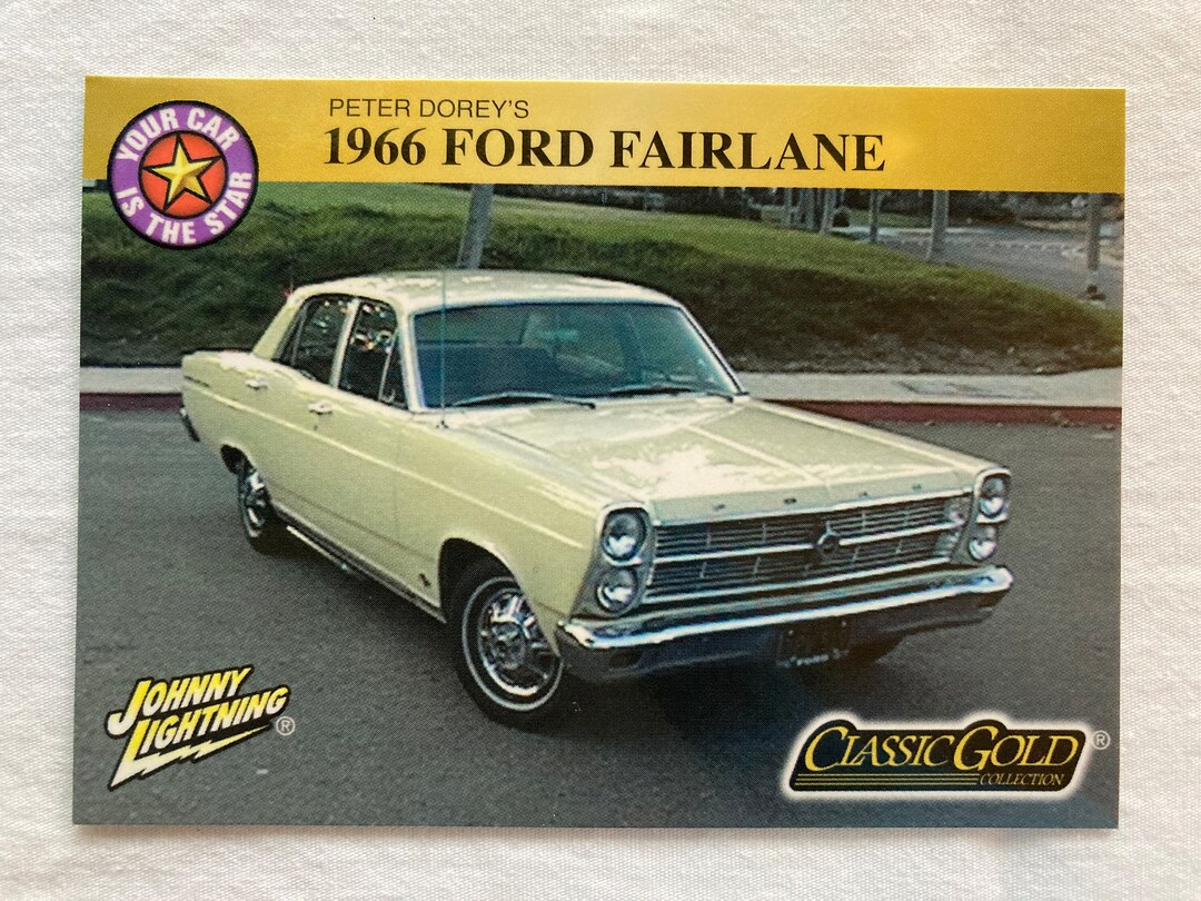 1966 Ford Fairlane Trading Card Johnny Lightning - Etsy