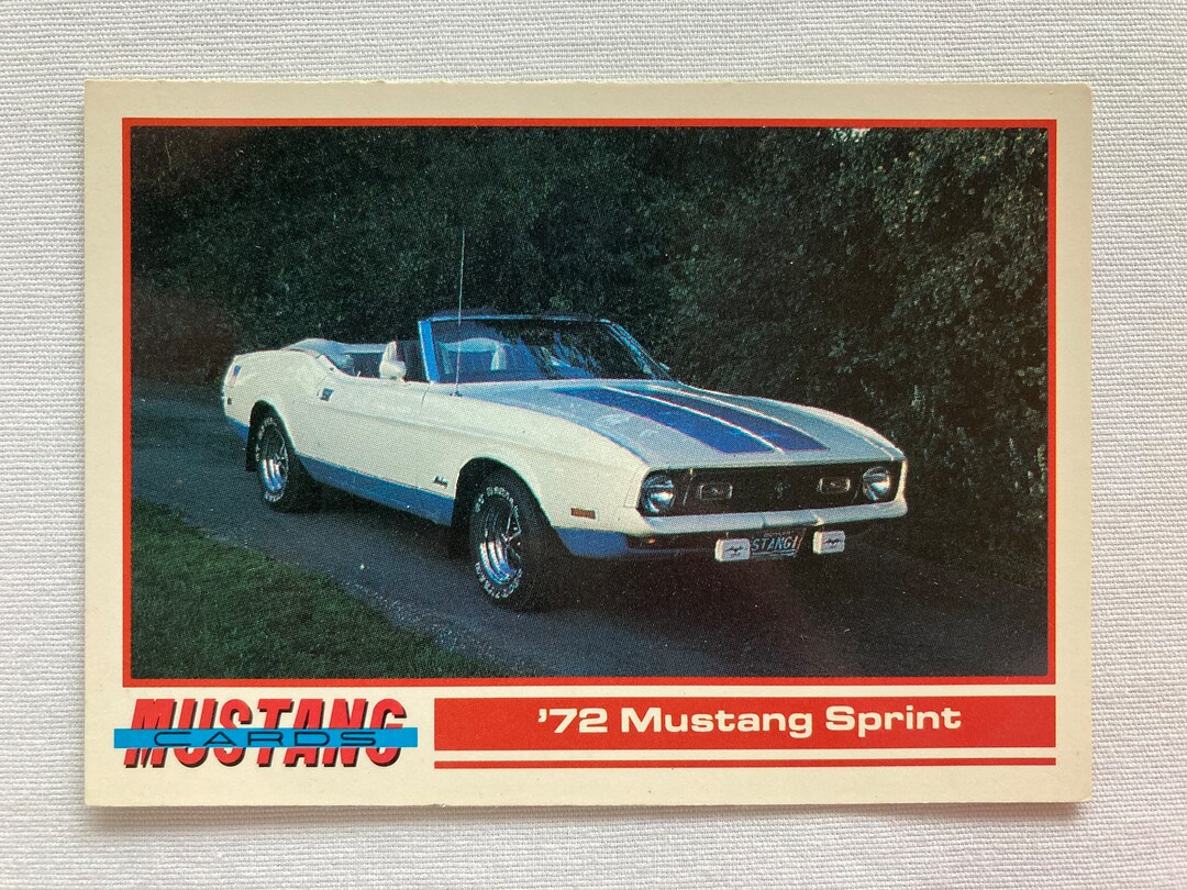 1972 Ford Mustang Sprint Convertible Trading Card Mustang - Etsy