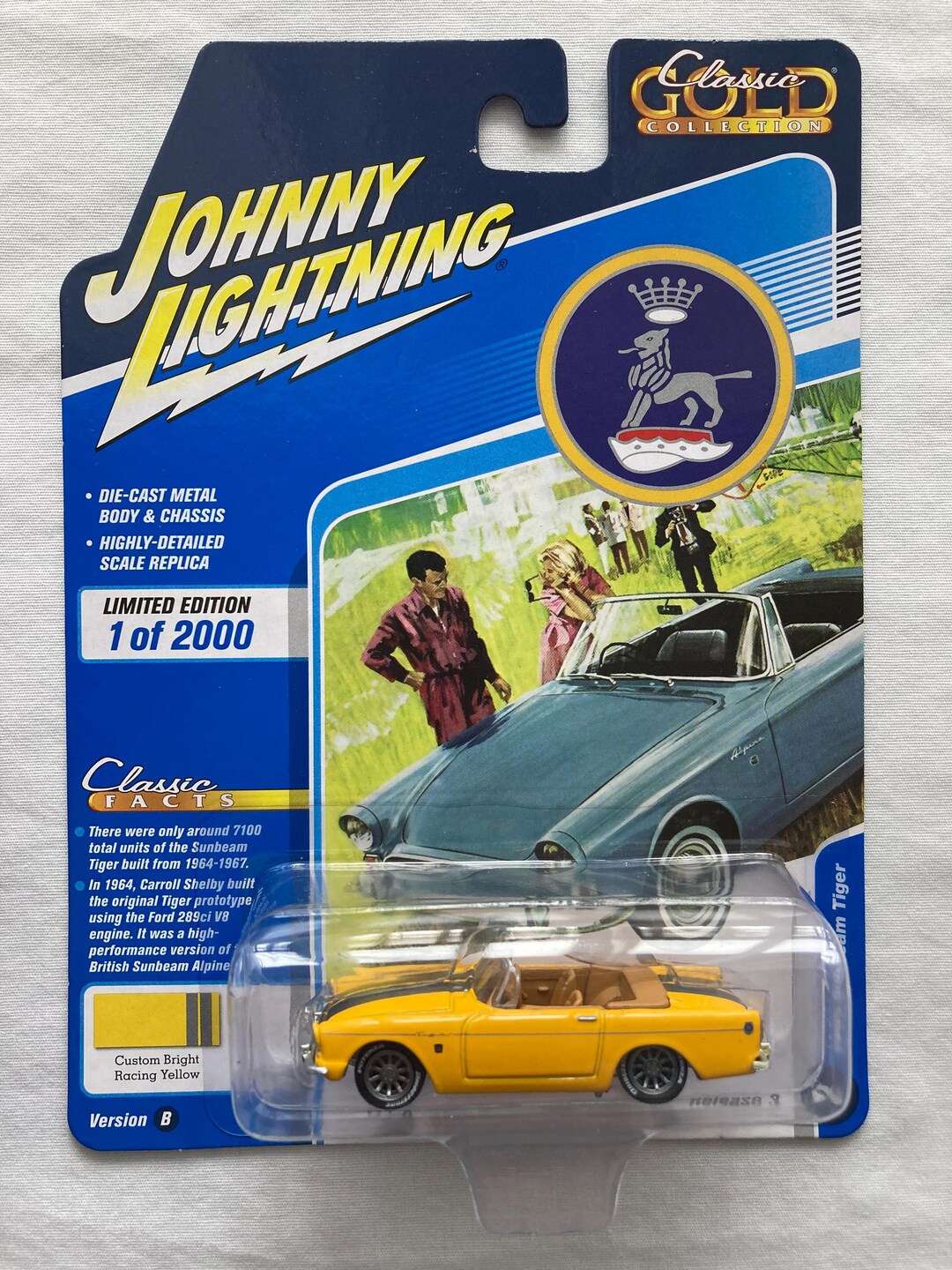 Johnny Lightning 1965 Sunbeam Tiger - Classic Gold - New in Package ...