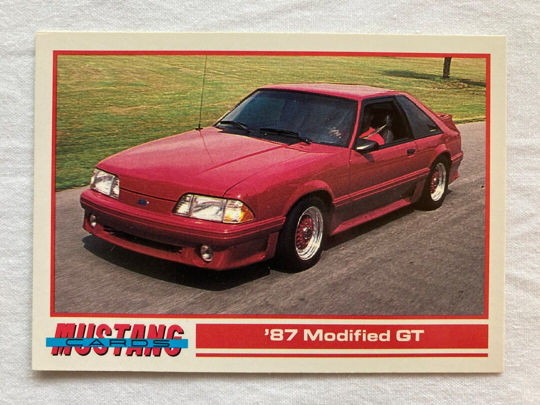 1987 Ford Mustang Modified GT Trading Card Mustang Cards - Etsy