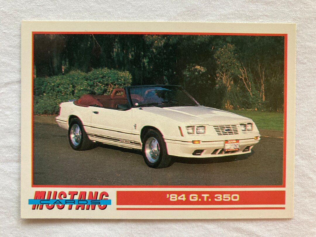 1984 Ford Mustang GT350 Convertible Trading Card Mustang - Etsy