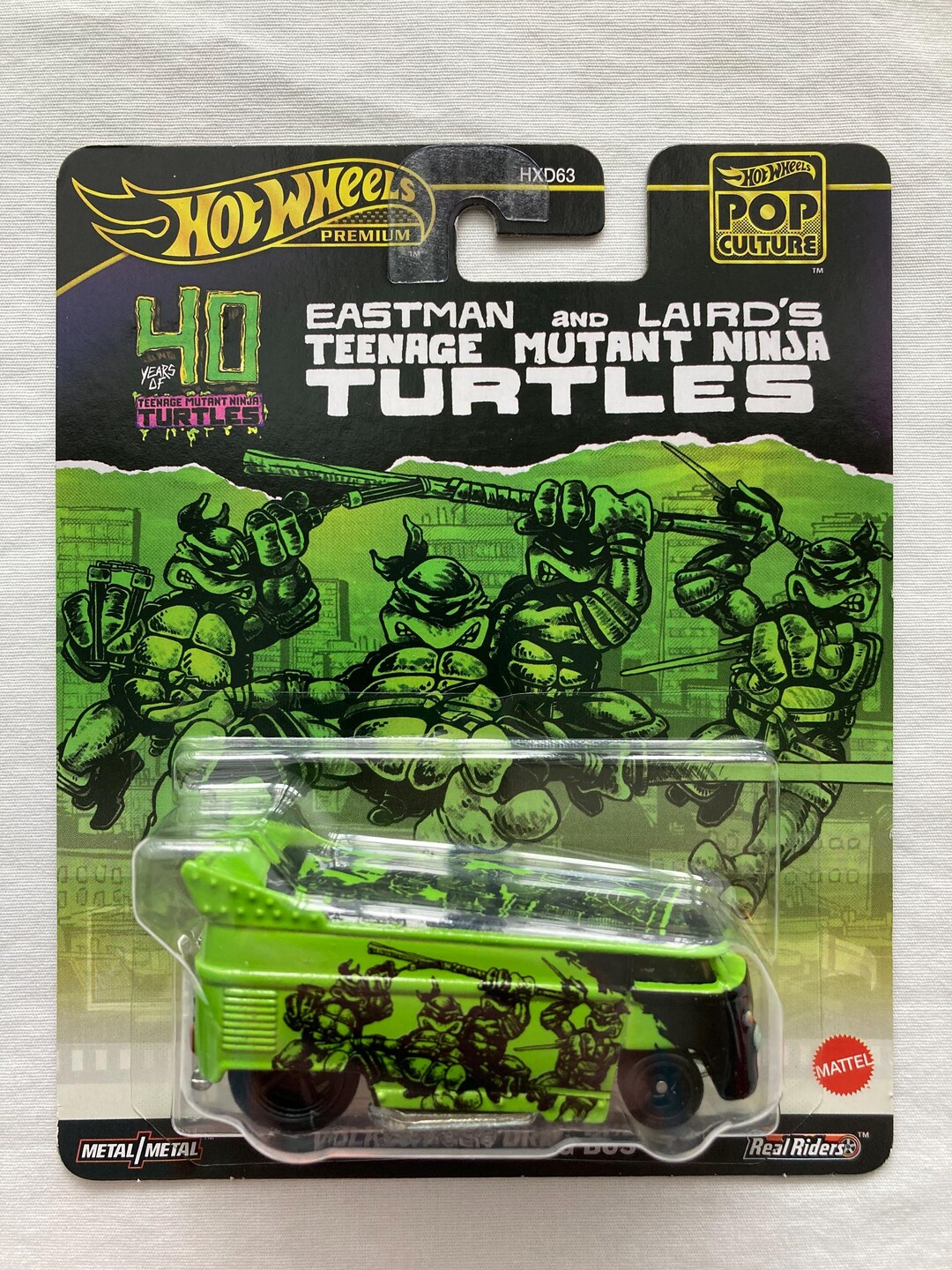Hot Wheels Premium Teenage Mutant Ninja Turtles Volkswagen Drag Bus ...
