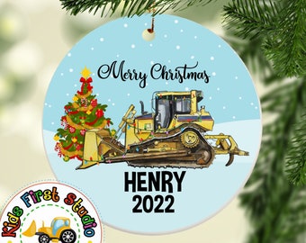 Digger Loader Christmas Ornament Personalized Boy Ornament - Etsy