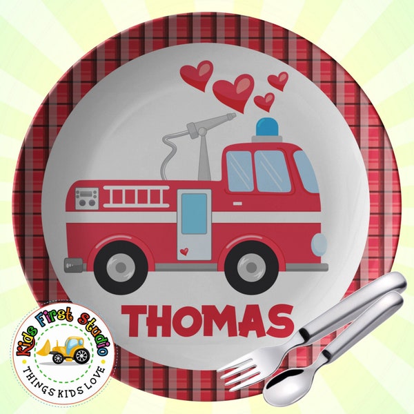 Fire Engine Plate - Etsy