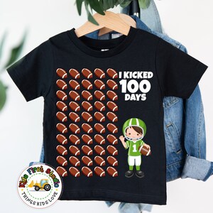 I Kicked 100 Days of School Football Sport for Kids Teachers Counting ...