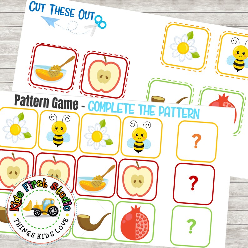 Rosh Hashanah Activity Book Printable Fun for Toddlers Preschool Jewish ...
