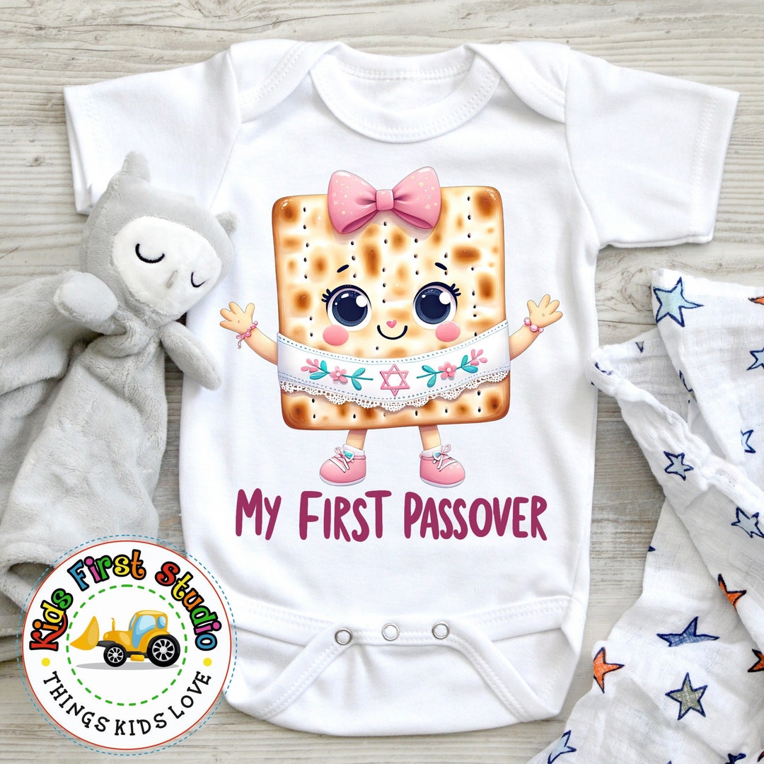 My First Passover T-shirt, Cute Matzah Girl Passover Outfit, Funny ...