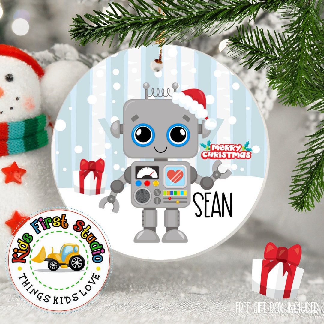 Robot Christmas Ornament, Personalized Robot Ornament, Christmas Tree ...