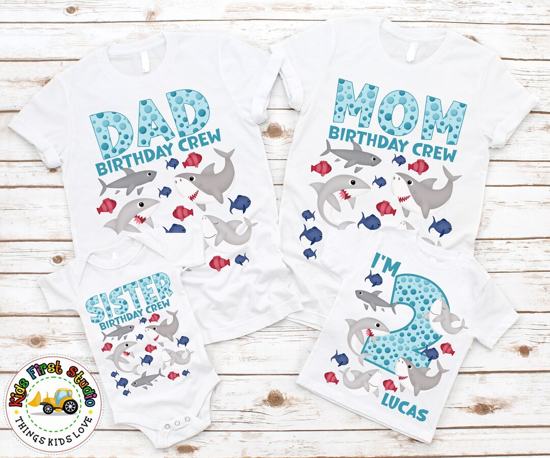 Family Matching Shark Ocean Sea Birthday Shirts Personalized Sea ...