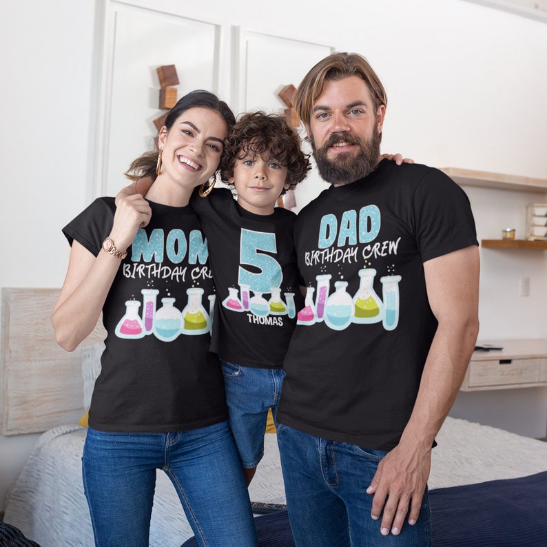 Science Birthday Shirt, Family Matching, Personalized Science Birthday ...