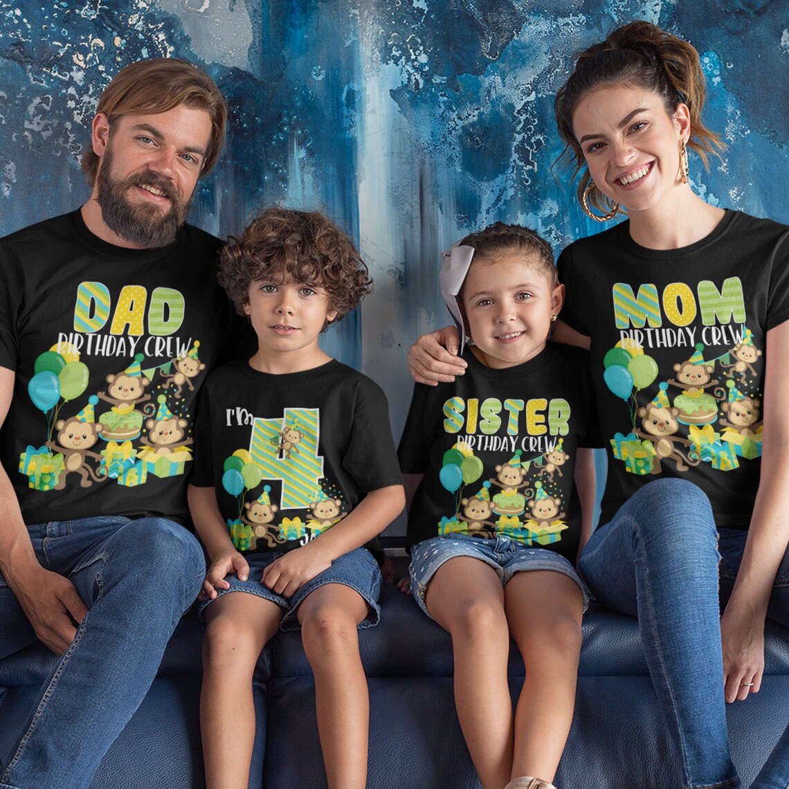 Monkey Birthday Family Shirts, Monkey Family Birthday Party, Family ...