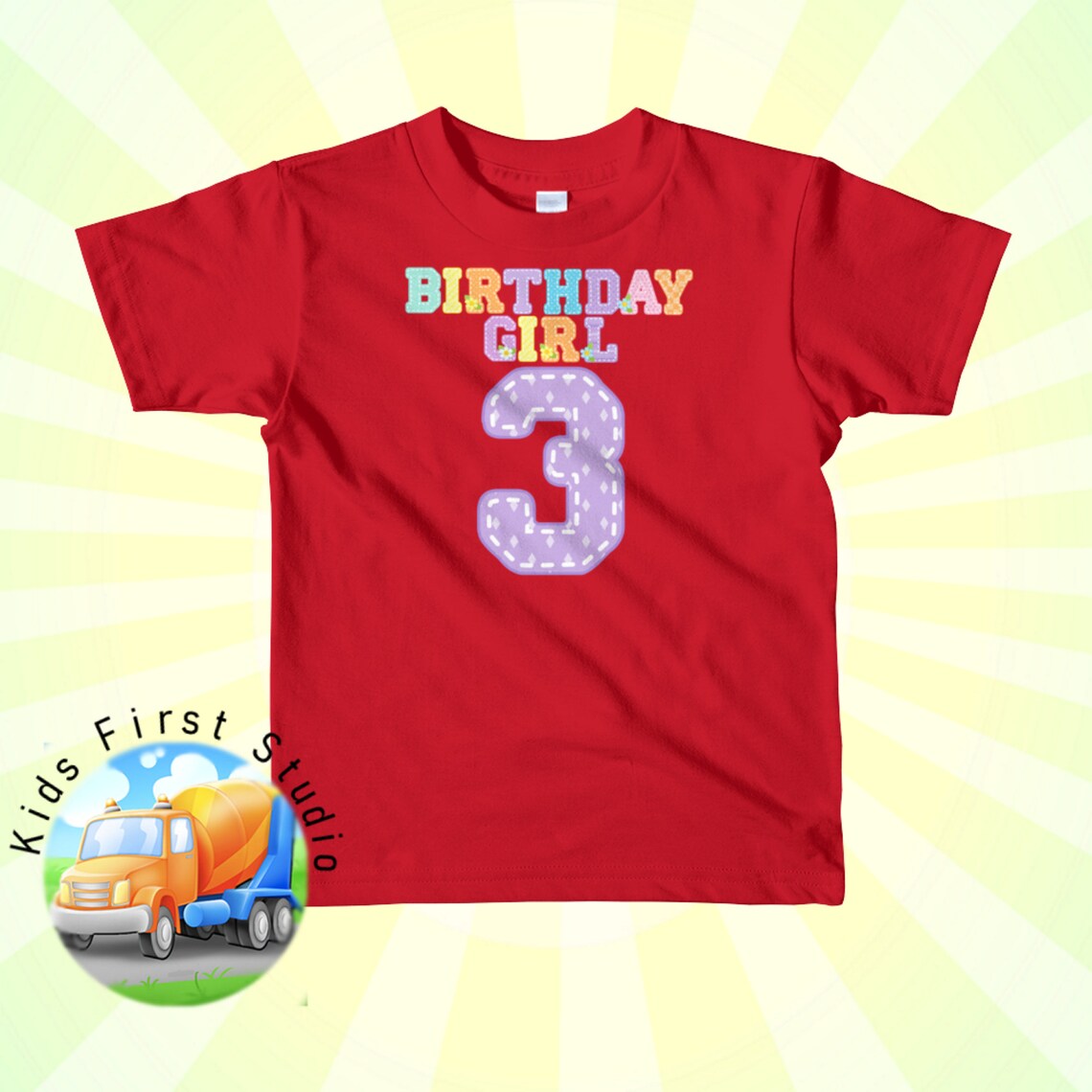 Birthday Girl 3rd Birthday 3 Year Old Little Princess Birthday Etsy