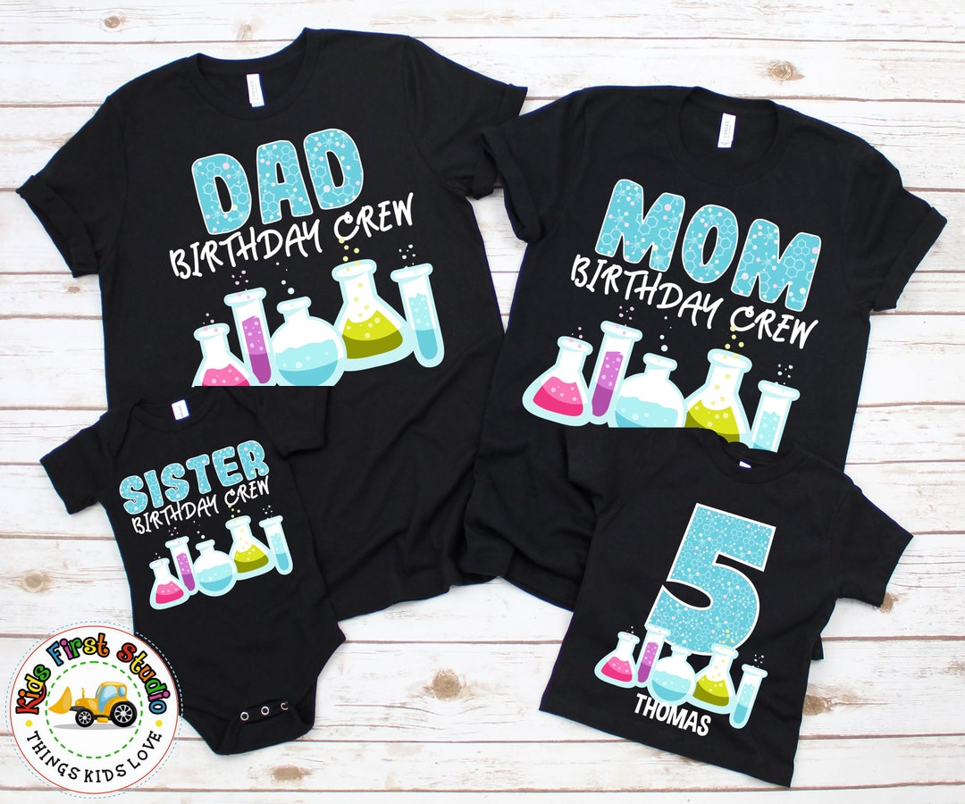 Science Birthday Shirt, Family Matching, Personalized Science Birthday ...