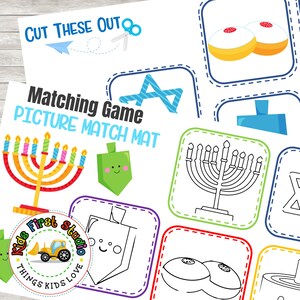 Hanukkah Activity Book Shadow Matching & Memory Activity for Toddlers ...