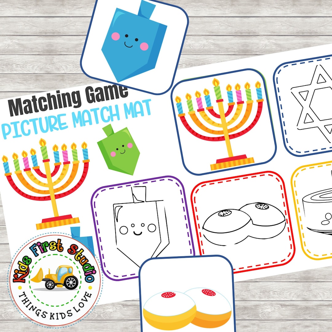 Hanukkah Activity Book Shadow Matching & Memory Activity for Toddlers ...