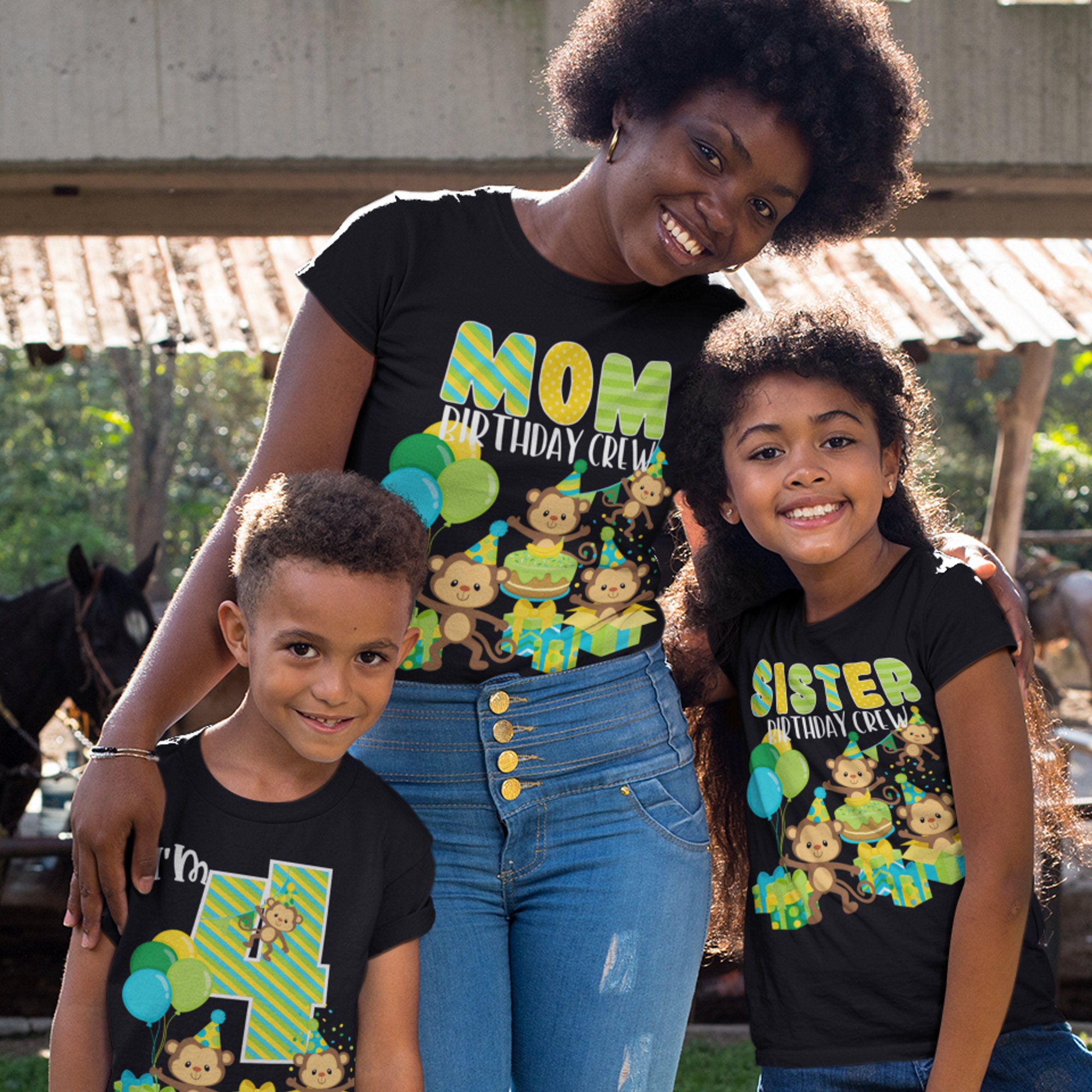 Monkey Birthday Family Shirts, Monkey Family Birthday Party, Family ...