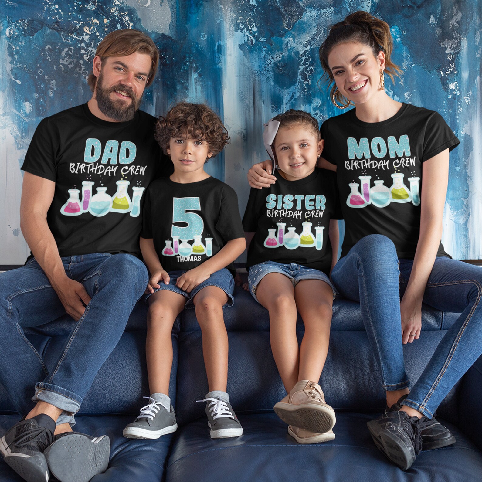 Science Birthday Shirt, Family Matching, Personalized Science Birthday ...